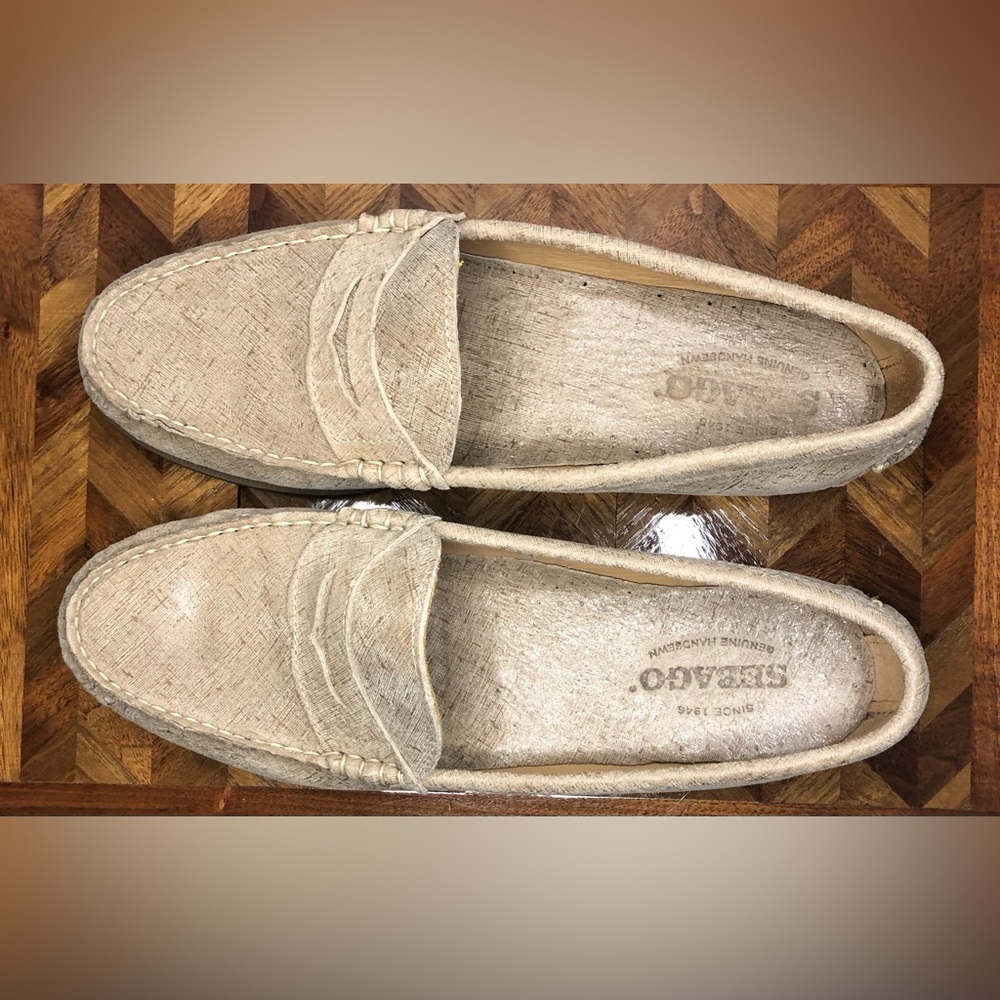 Sebago Grain Leather Tan Penny Loafers - Gem